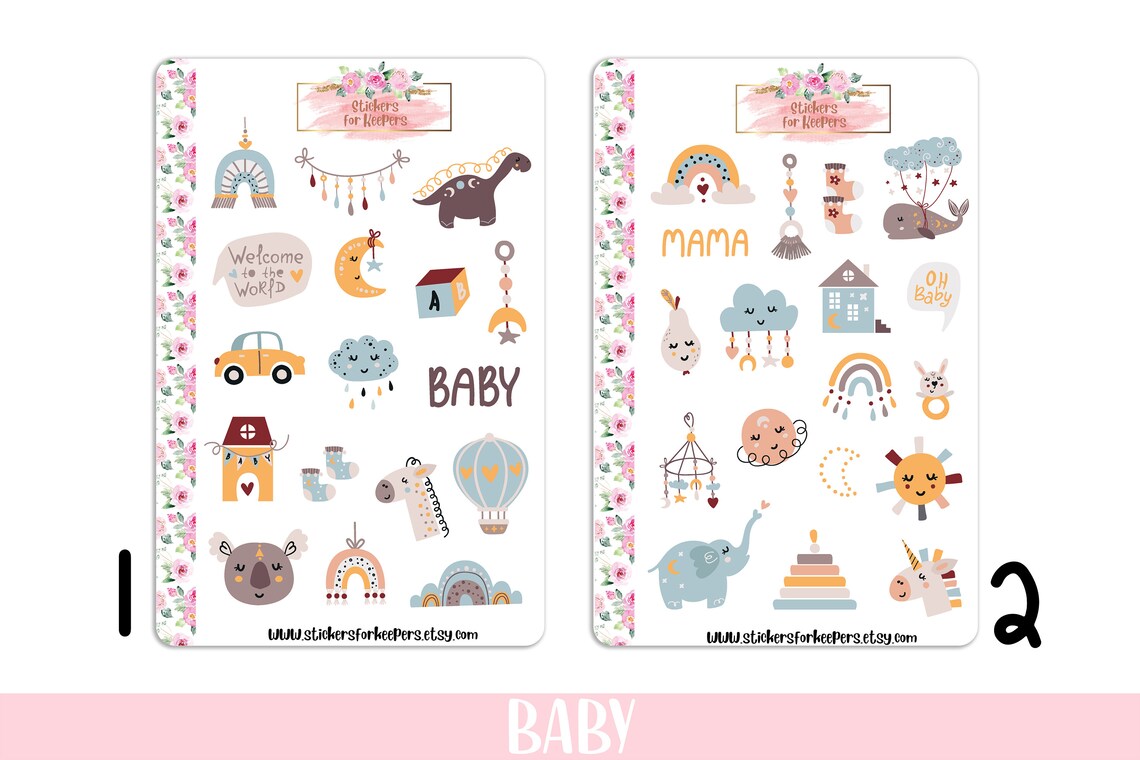 Baby Stickers Baby Girl Stickers Baby Boy Stickers Nursery - Etsy