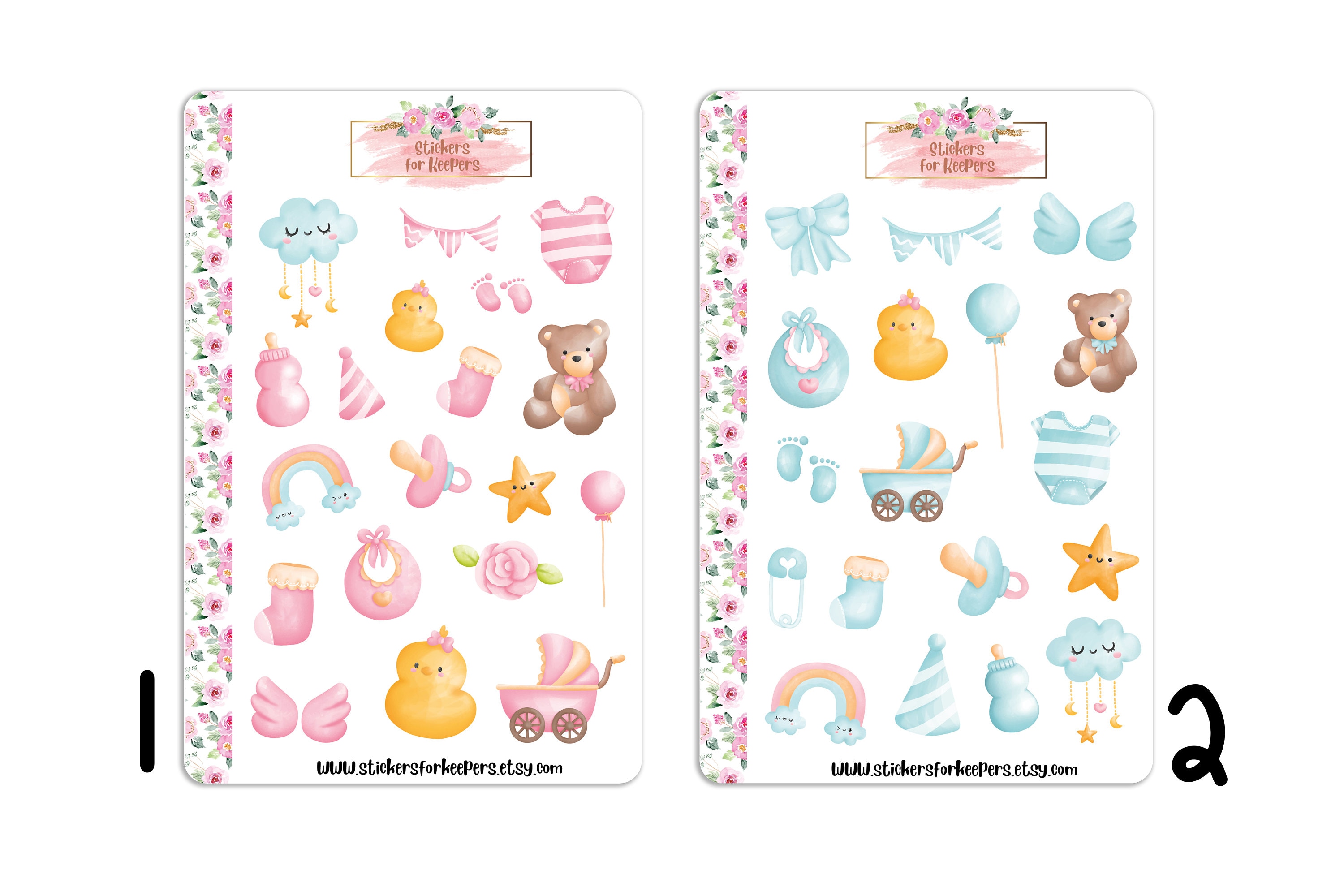 Baby Stickers Baby Girl Stickers Baby Boy Stickers Nursery - Etsy