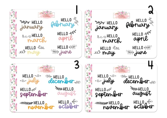 Planner Sticker Hello August Bullet Journal stickers Decorative ...