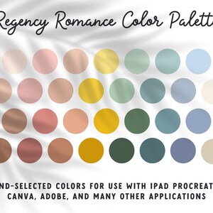 Regency Romance Pastel Rainbow Procreate Color Palette, iPad Procreate ...
