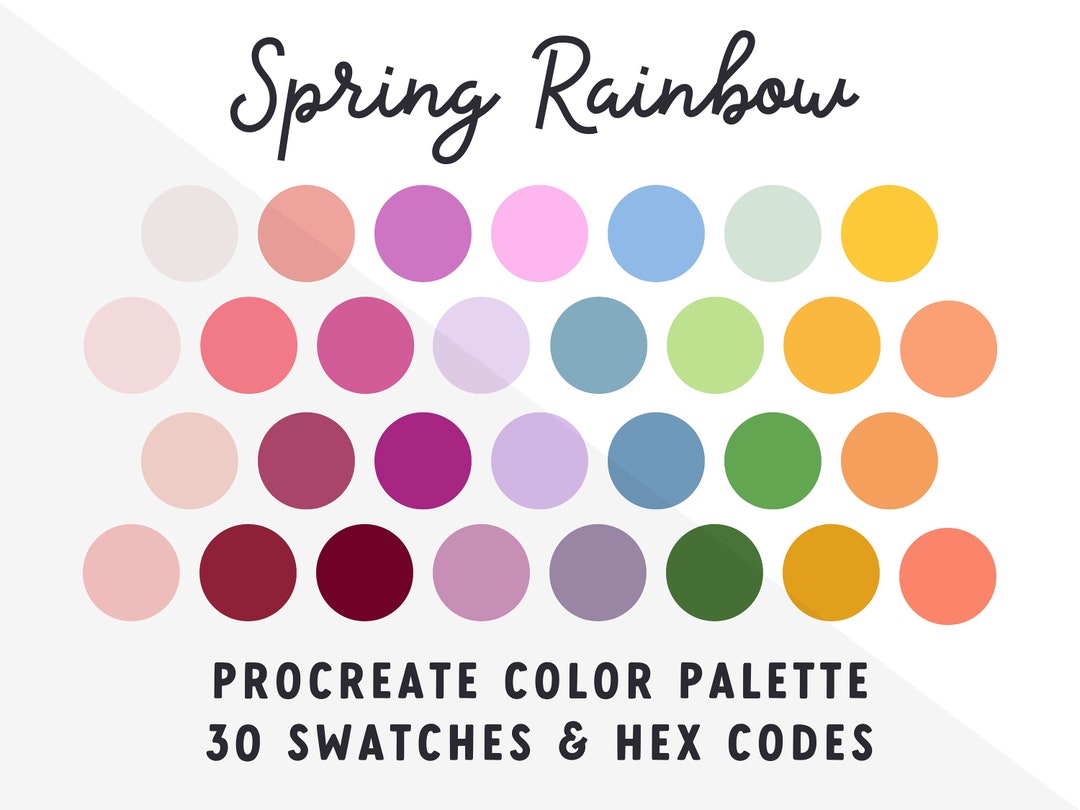 Procreate Color Palette, iPad Procreate Tools, Digital Download, Hex ...
