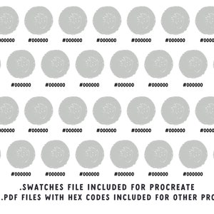 Procreate Color Palette, iPad Procreate Tools, Digital Download, Hex ...