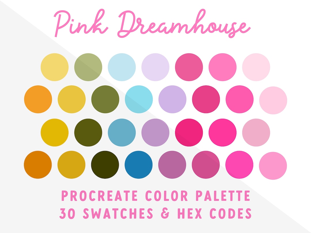 Pink Dreamhouse Color Palette Ipad Procreate Tools Digital Download