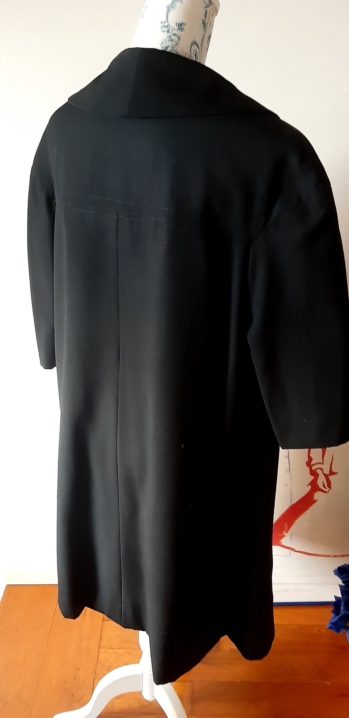 Vintage 60s Wool Opera Coat, Made in Italy, Unique Knot Closing ...