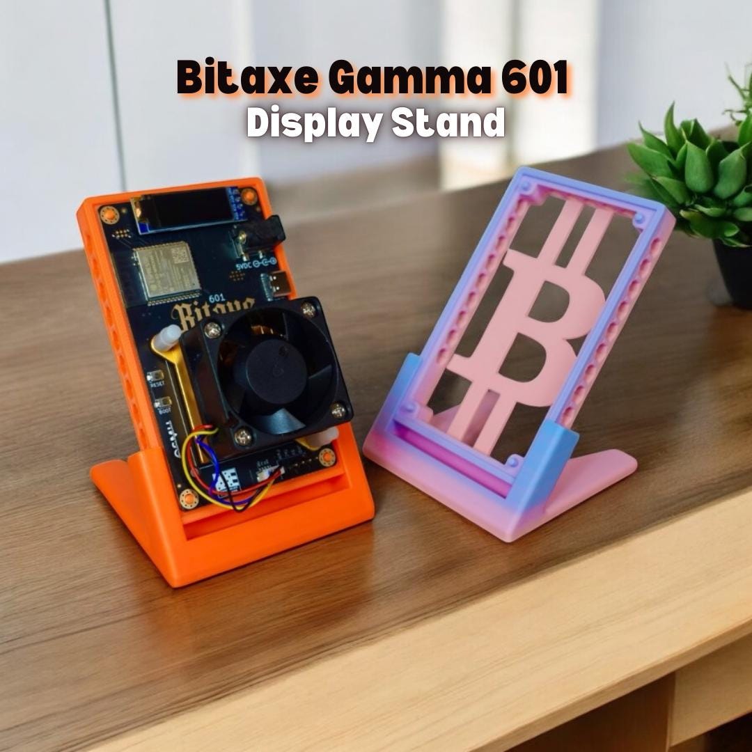 3D Printed Bitaxe Gamma 601 Stand – Custom Crypto Miner Display Holder | Stable & Durable | Desk ...