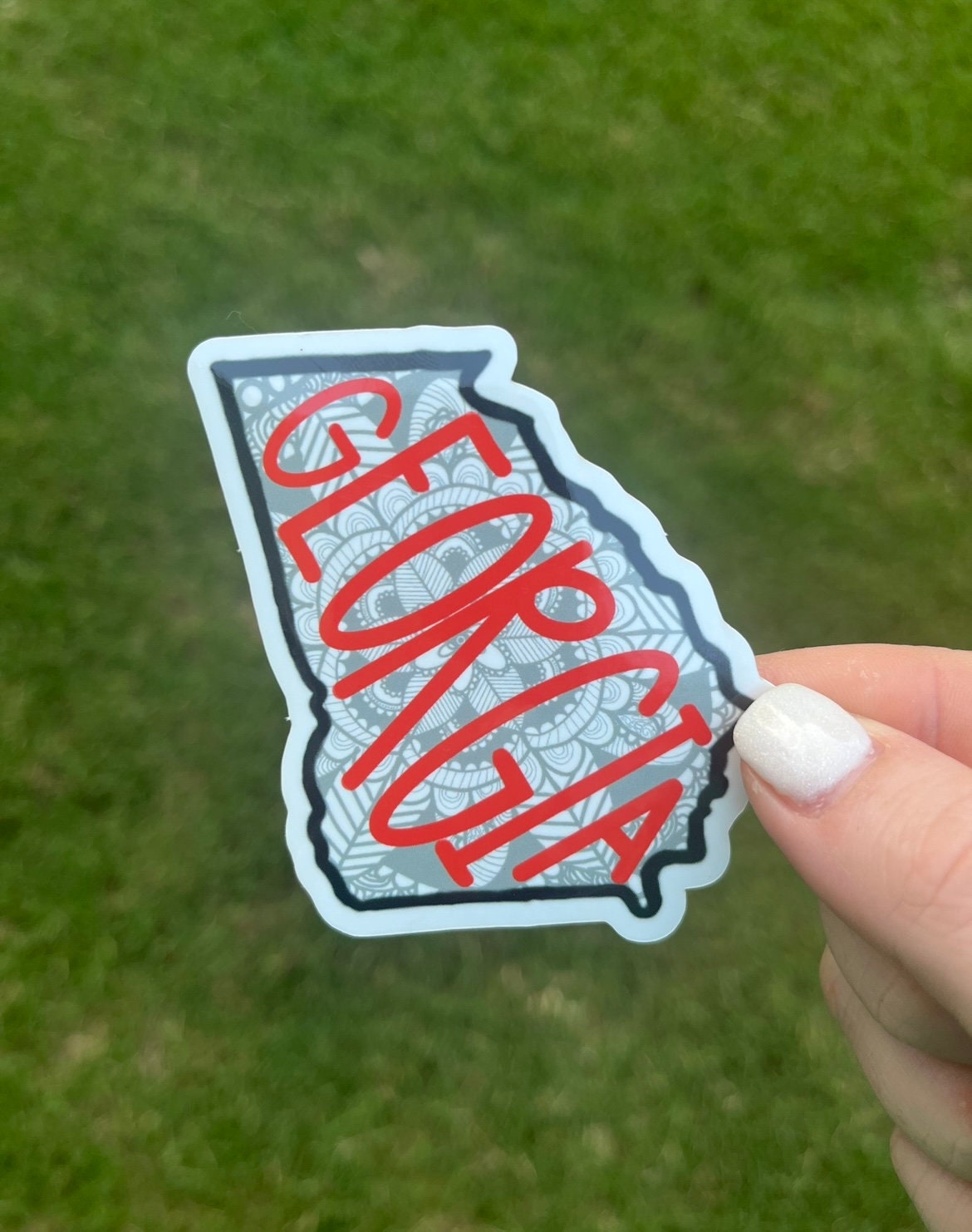 Georgia State Outline Sticker UGA Outline Sticker Georgia - Etsy