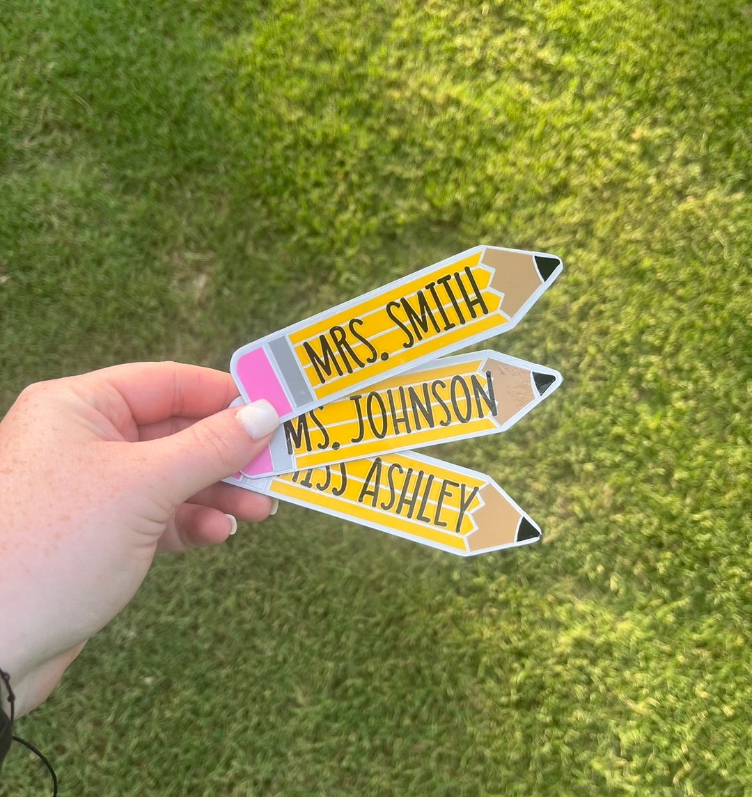 Personalized Teacher Name Magnet Pencil Magnet Teacher Appreciation ...