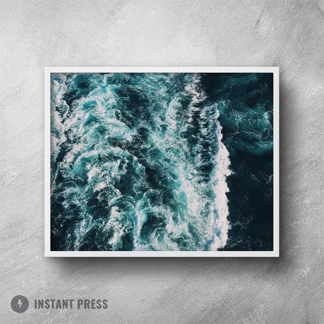 Sea Poster, Sea Print, Sea Foam Photo, Ocean Print, Ocean Poster, Ocean ...
