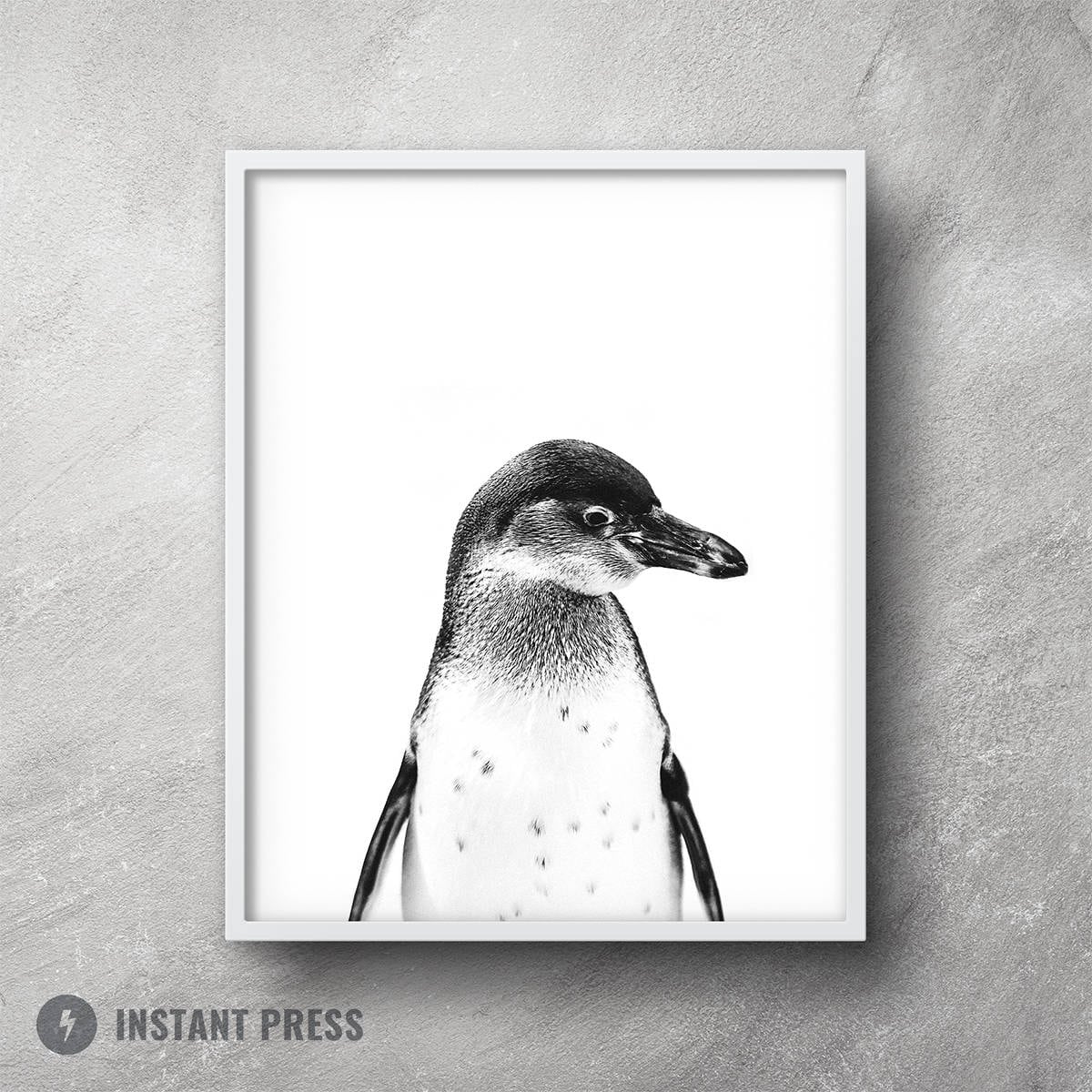 Penguin Print, Penguin Wall Art, Nursery Wall Art Decor, Black and ...