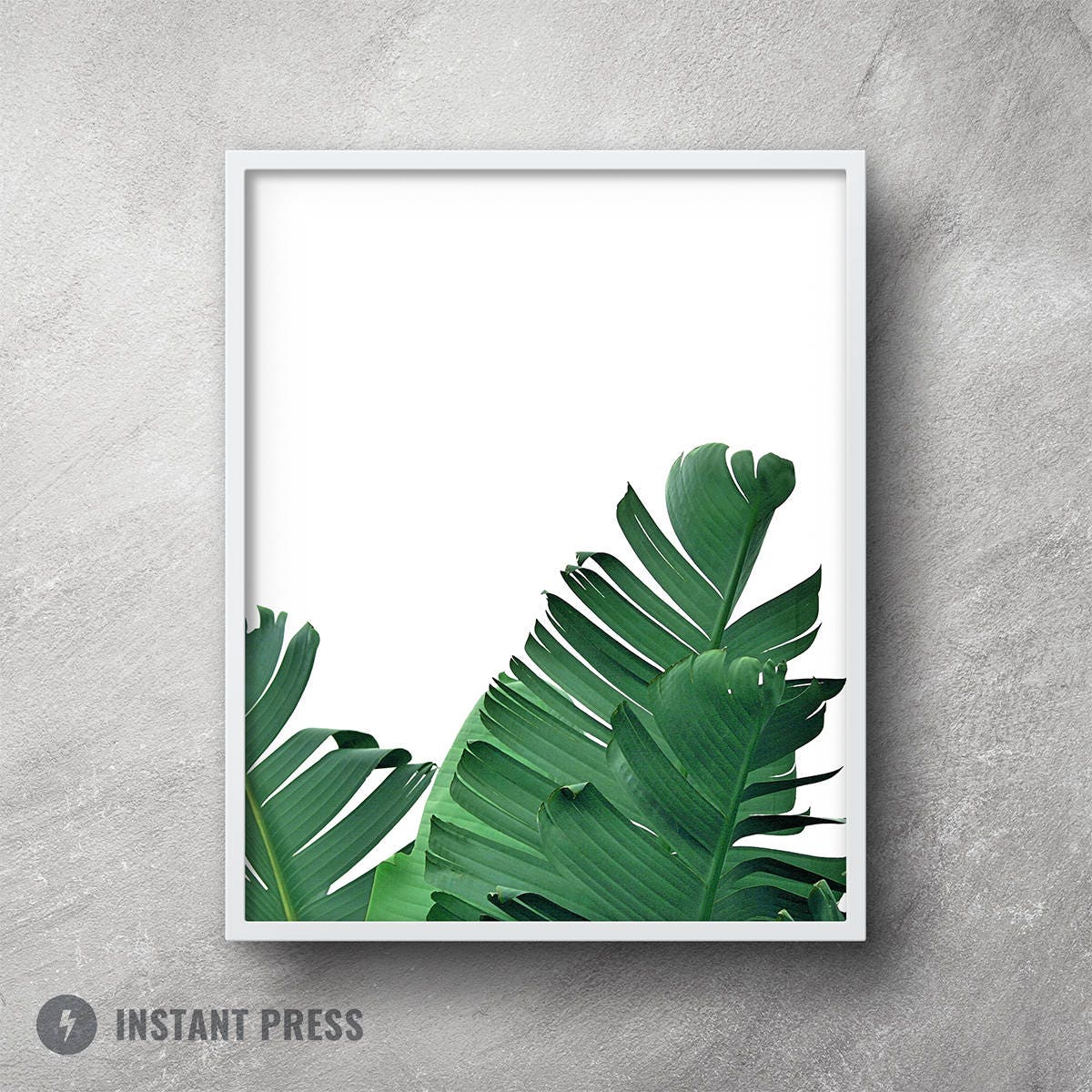 Banana Leaf Print, Plant Print Art, Banana Print, Printable Banana Leaf ...