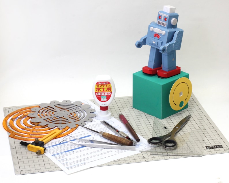 Walking Tin Robot Automata Paper Craft Instant Download - Etsy