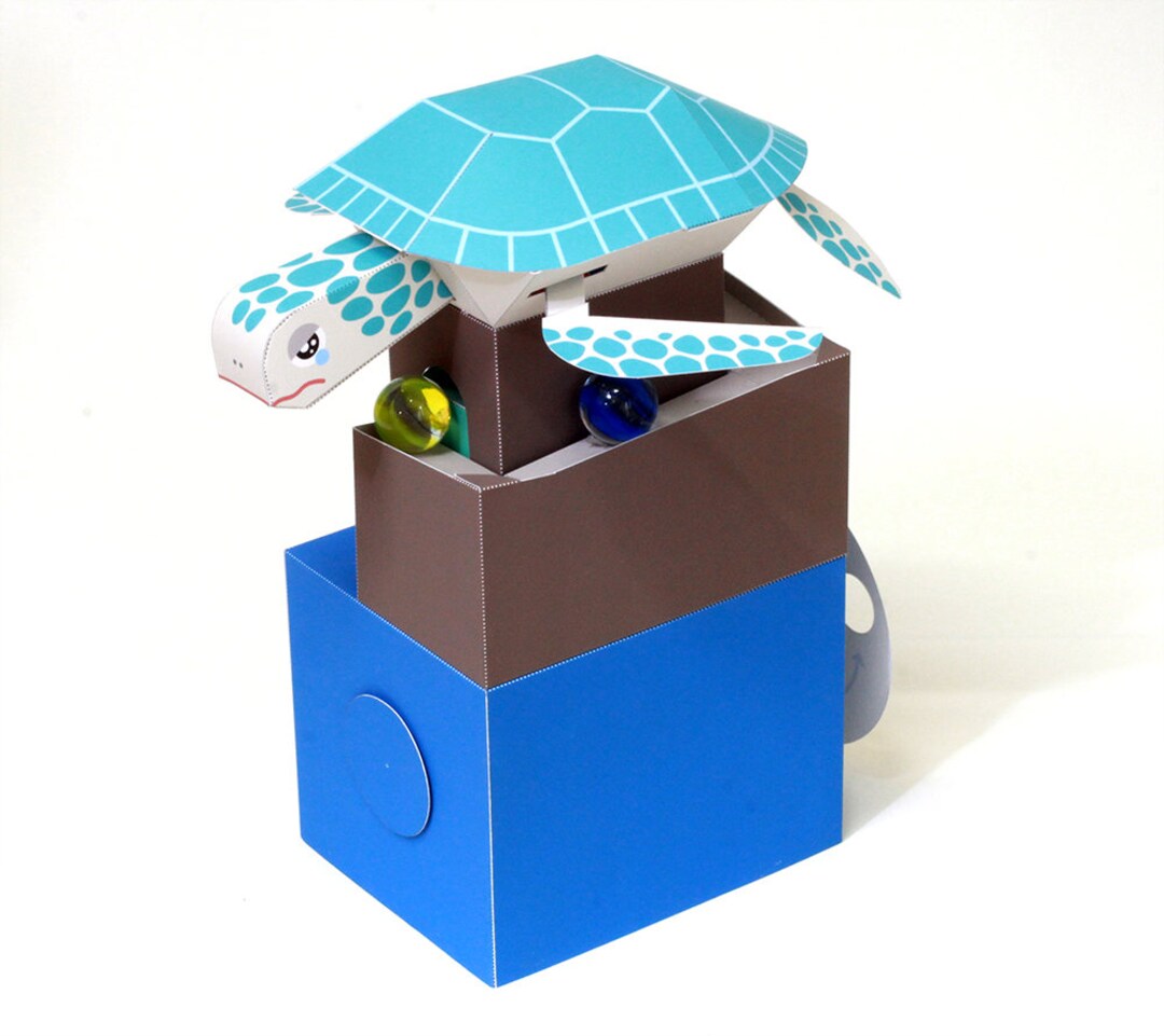 Marble of the Blue Turtle — Automata, Paper Craft, Marble Machine ...