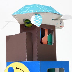 Marble of the Blue Turtle — Automata, Paper Craft, Marble Machine ...