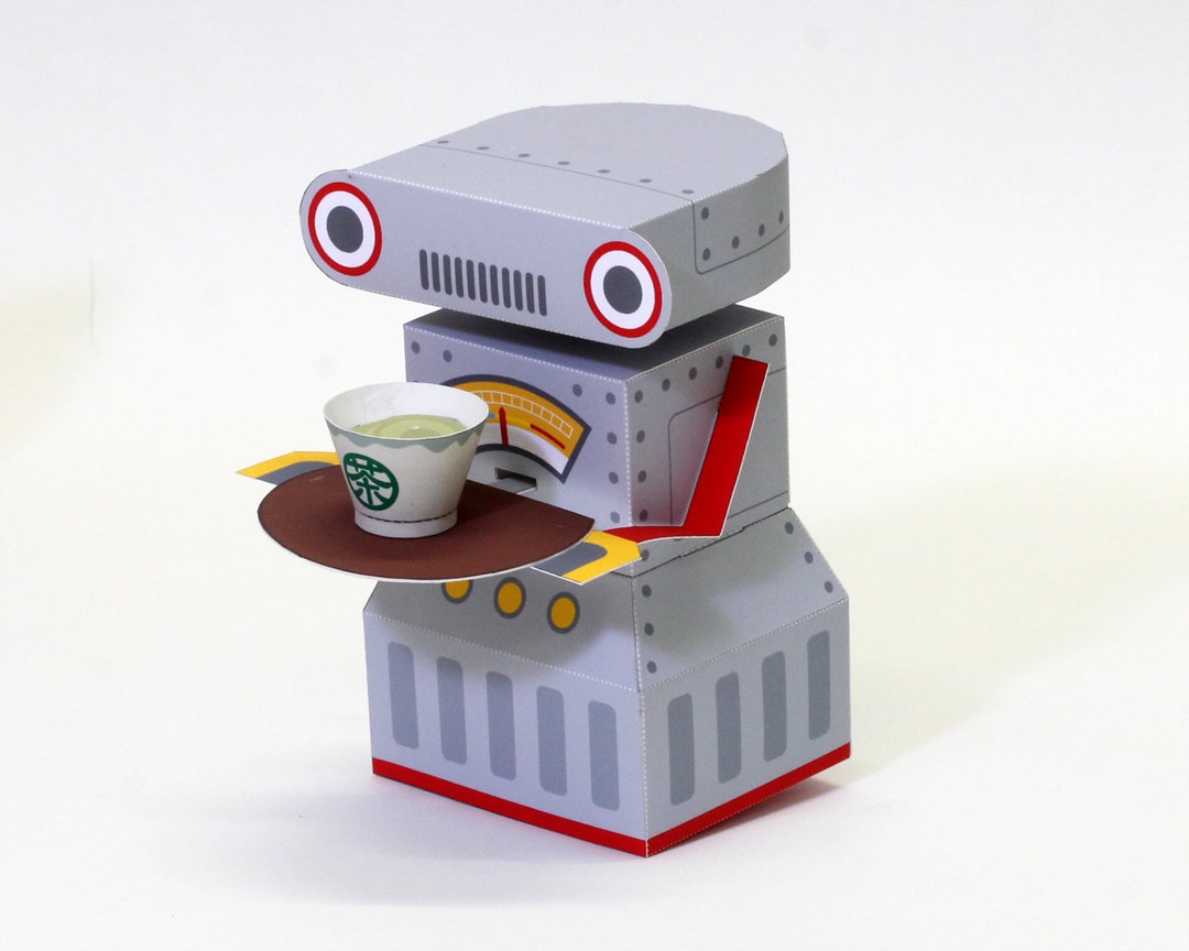Tea-serving Robot — Automata, Paper Craft, Instant Download, PDF, DIY ...