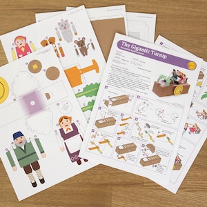 The Gigantic Turnip — Automata, Paper Craft, Instant Download, PDF, DIY ...