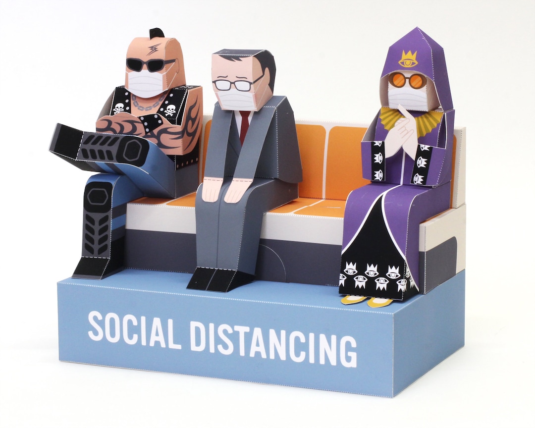 Social Distancing — Automata, Paper Craft, Instant Download, PDF, DIY ...