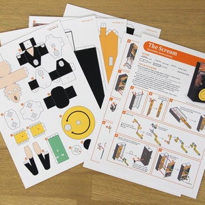 The Scream — Automata, Paper Craft, Instant Download, PDF, DIY - Etsy
