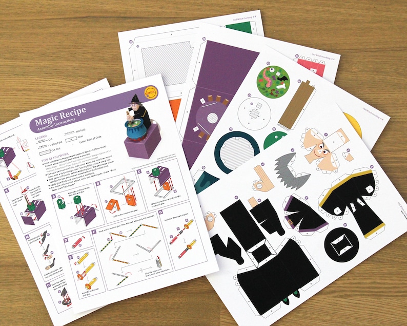 Magic Recipe Automata Paper Craft Instant Download PDF - Etsy