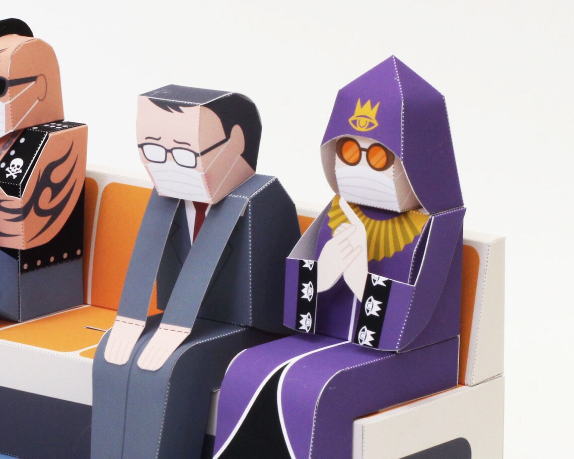 Social Distancing Automata Paper Craft Instant Download - Etsy