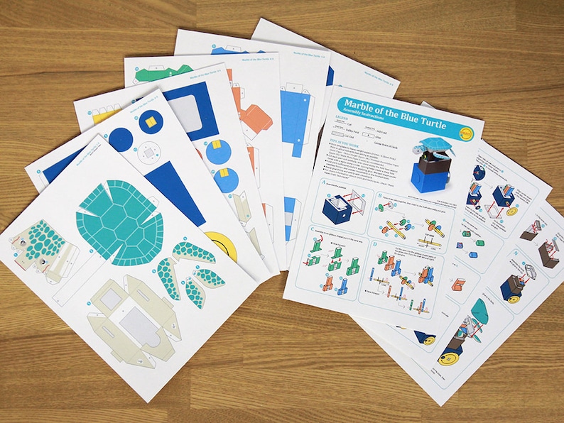 Marble of the Blue Turtle — Automata, Paper Craft, Marble Machine ...