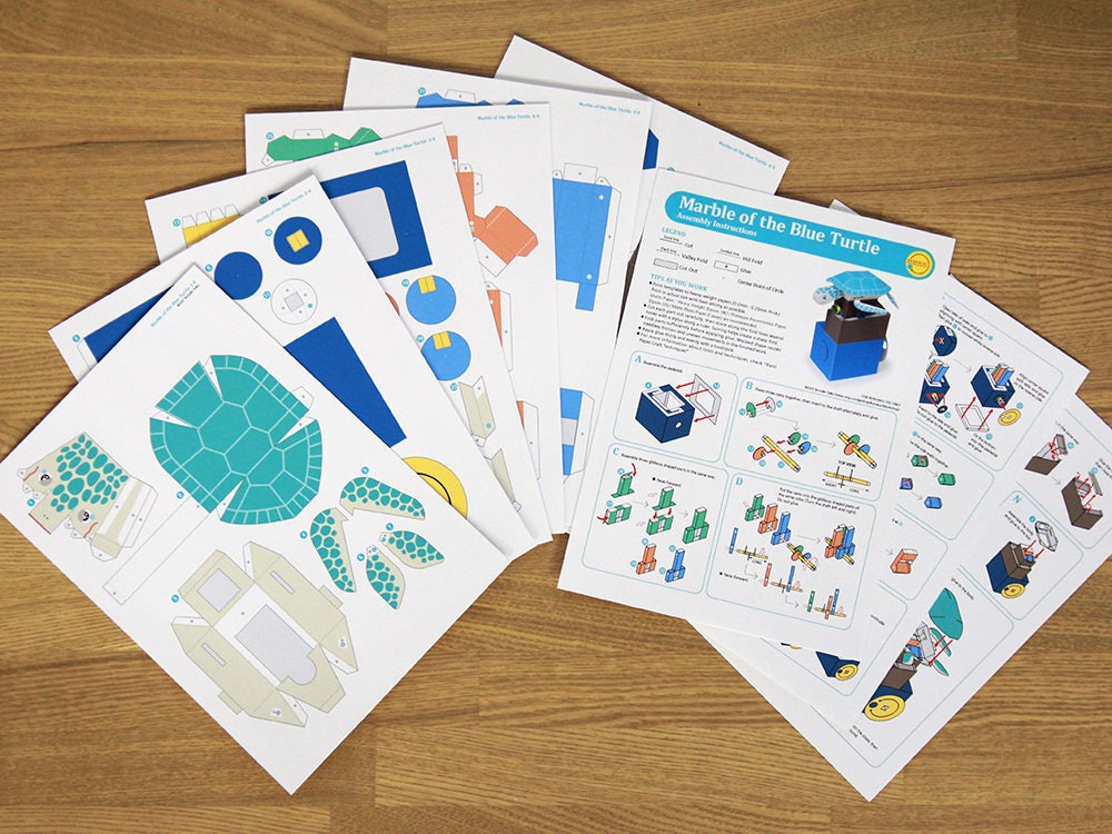 Marble of the Blue Turtle — Automata, Paper Craft, Marble Machine ...