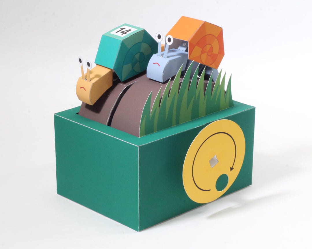 Snail Racing — Automata, Paper Craft, Instant Download, PDF - Etsy