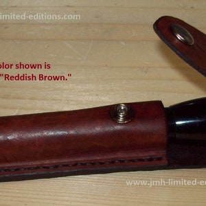 Flashlight Holster - Leather - Belt Loop - Fits Smaller Flashlight - up ...