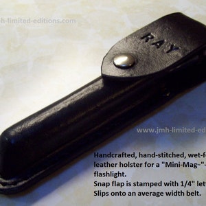 Flashlight Holster Leather Belt Loop Fits Smaller - Etsy