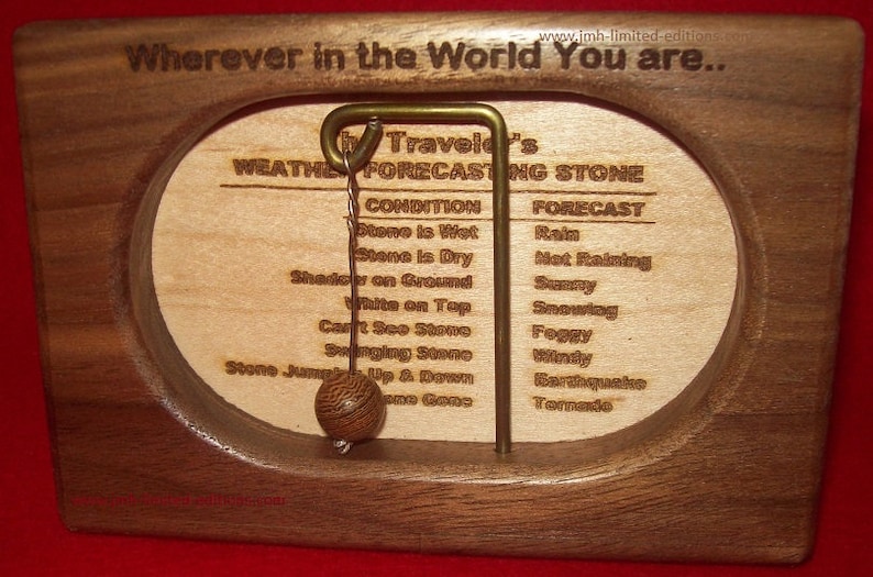 Weather Forecasting Stone / Rock With Wood Frame - 3 Sizes - Custom ...