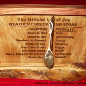 Weather Forecasting Stone / Rock With Wood Frame - 3 Sizes - Custom ...