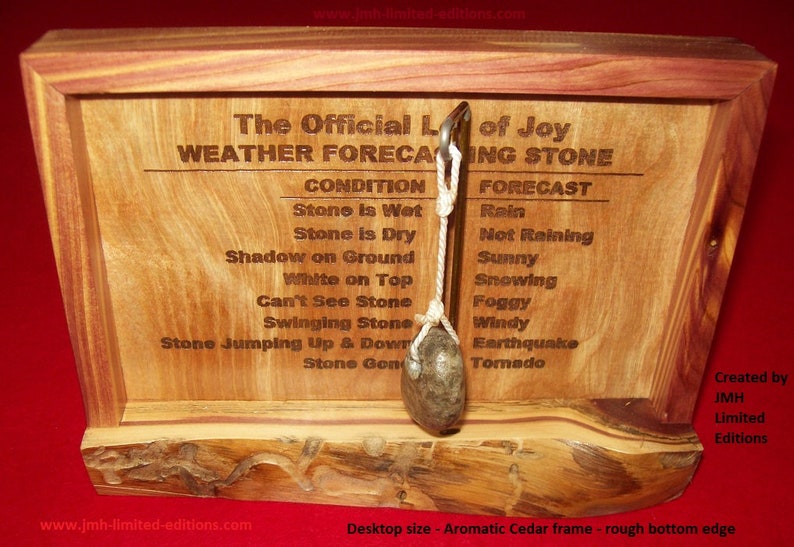 Weather Forecasting Stone / Rock With Wood Frame - 3 Sizes - Custom ...