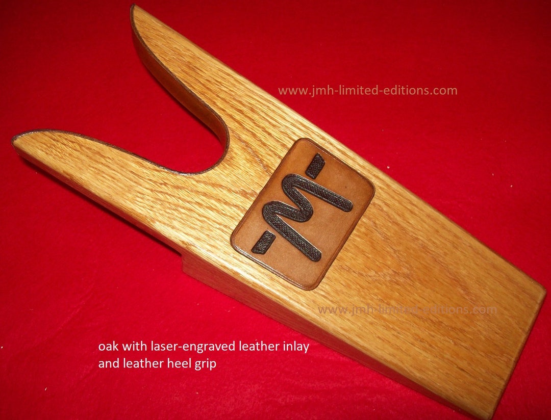 Oak Bootjack /boot Jack - Inlaid - Solid Hardwood Shoe Remover - Wood ...