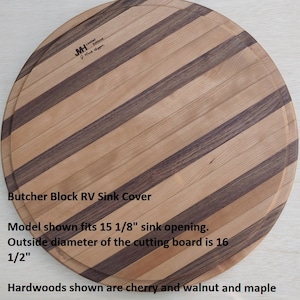 RV Sink Cover - Cutting Board - RV Boat Camper Sink up to 17" Outside ...