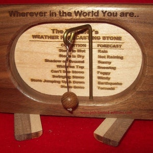 Weather Forecasting Stone / Rock With Wood Frame - 3 Sizes - Custom ...