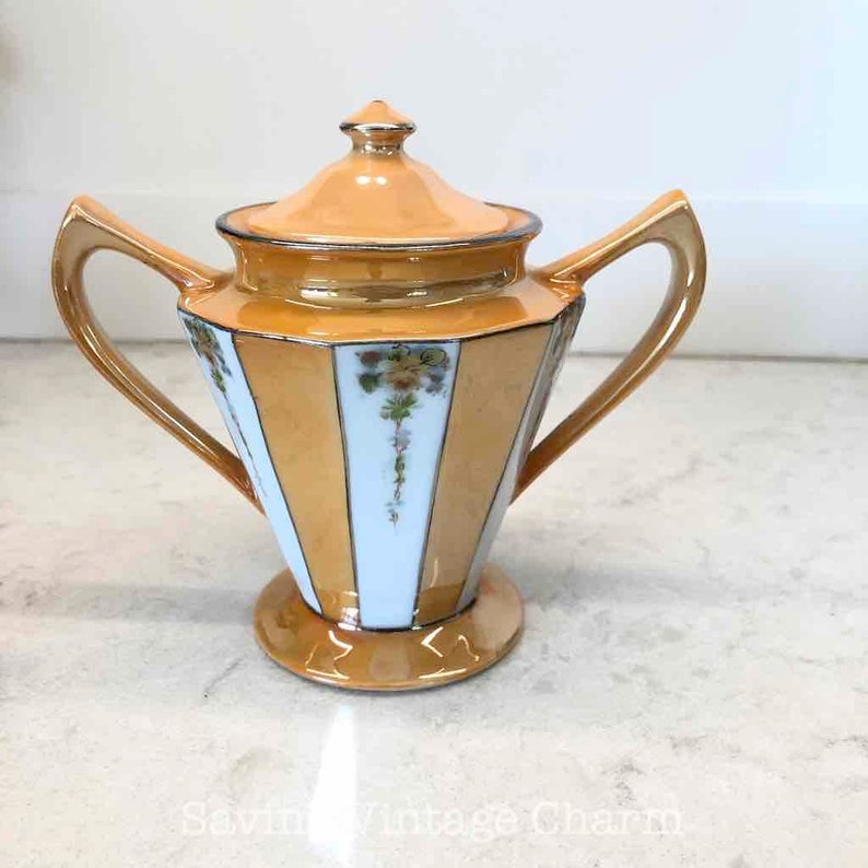 Royal Rochester Royalite Art Deco Cream and Sugar Set Fraunfelter China ...