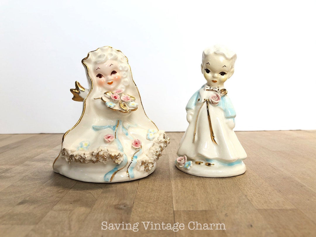 Vintage Bride and Groom Porcelain Figurines - Etsy