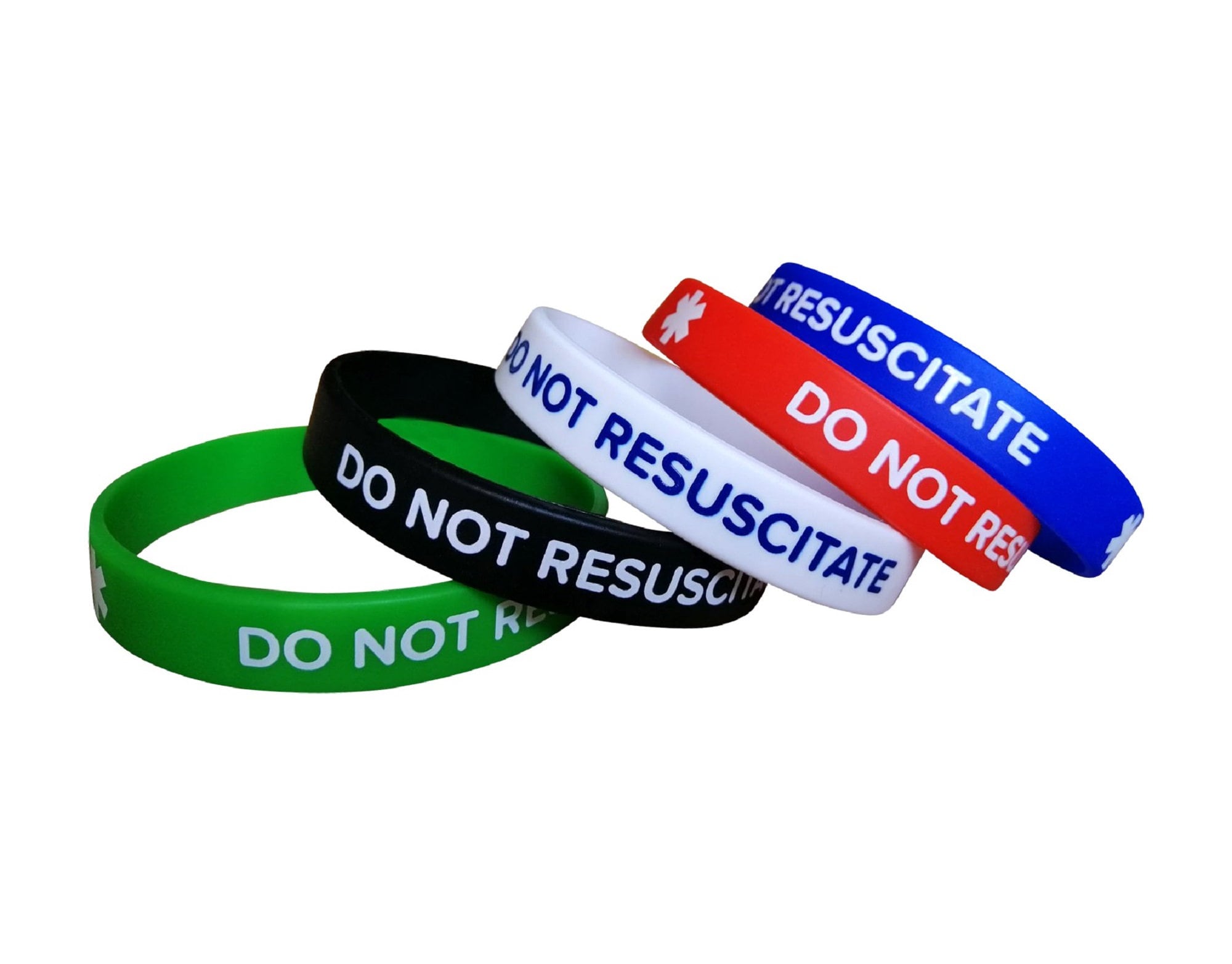 5-pack DNR Medical Alert Silicone Bracelets – Waterproof Adult ...