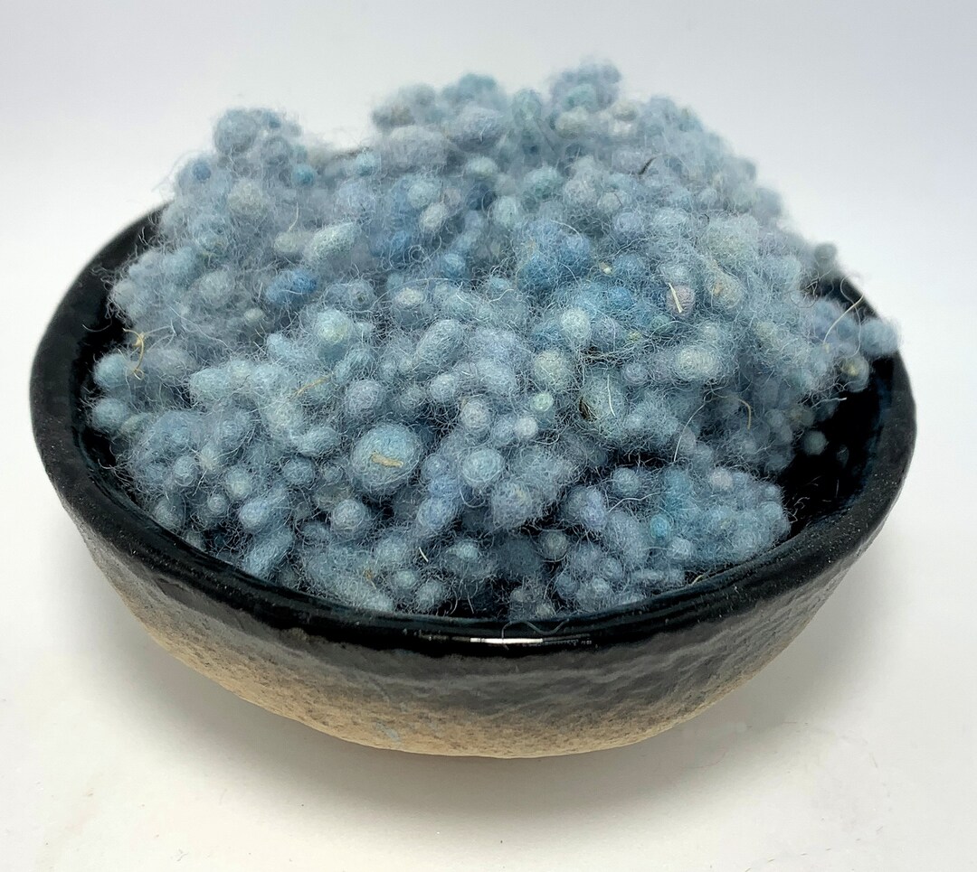 Baby Blues - Wool Nepps, Spinning, Weaving, Felting, Effects, Hand Dyed ...