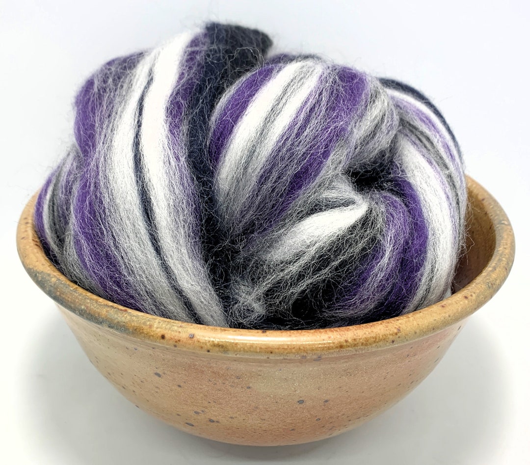 Misty Night - Merino Wool Roving, Top, Spinning, Roving, Felting, 1 Oz ...