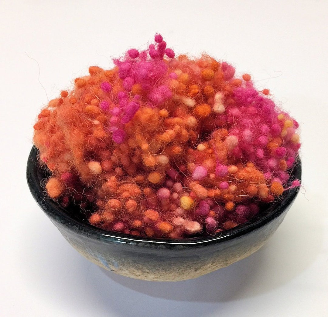 Blushing Beauty, Wool Nepps, Spinning, Weaving, Felting, Effects, Hand ...