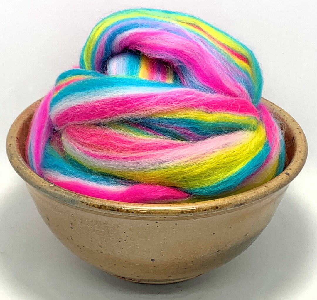 Neon - Merino Wool Roving, Spinning, Roving, Felting, Top - 1 Oz - Etsy