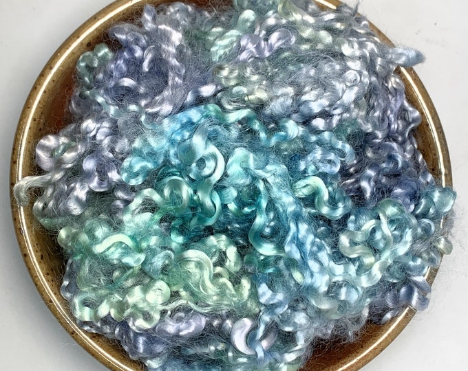 Seafoam - Kid Mohair Locks - Spinning Weaving Felting Doll Hair - Hand ...