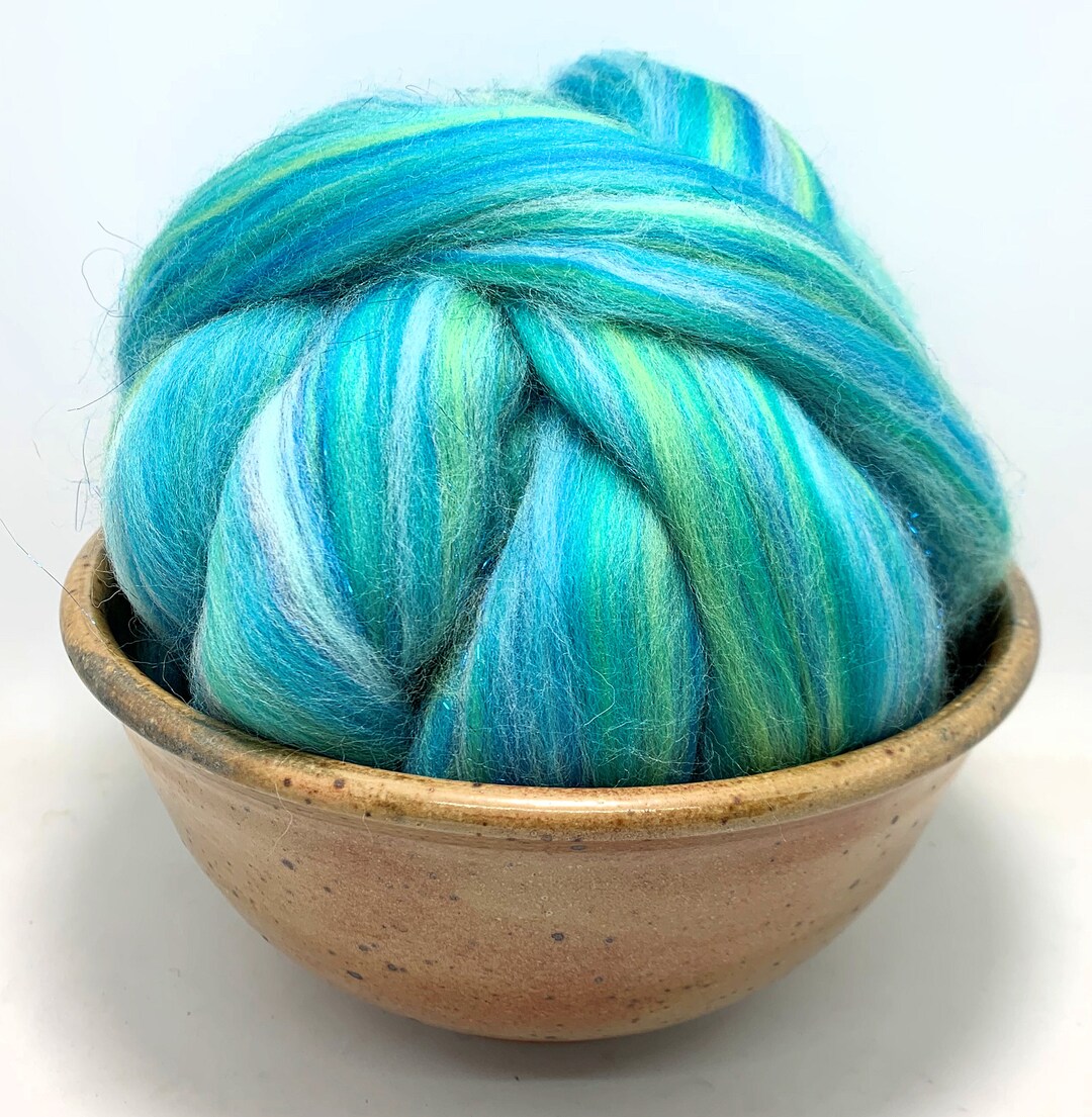 Merrow - Merino Wool and Sparkles - Spinning Roving Felting Top - 1 Oz ...