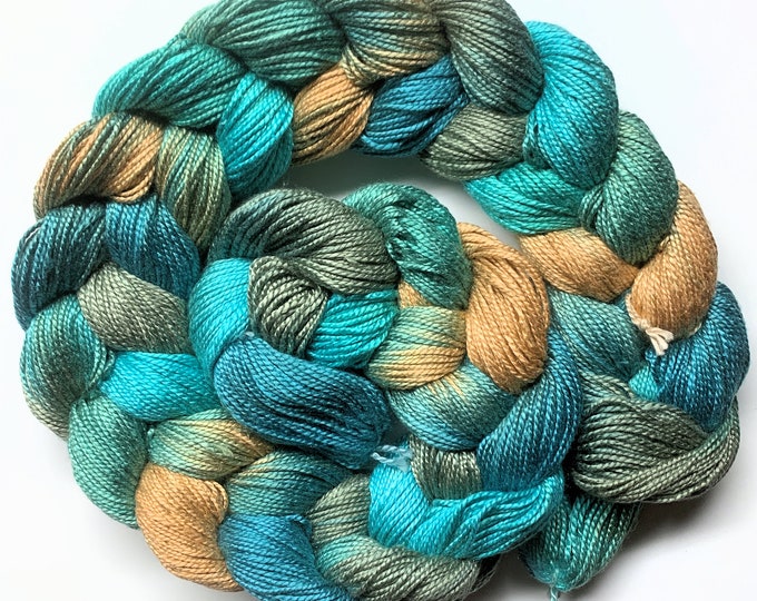 Silk Warp #17, Hand Dyed Weaving Warp, Pre-wound, 4 1/2 Yards, 150 Ends ...