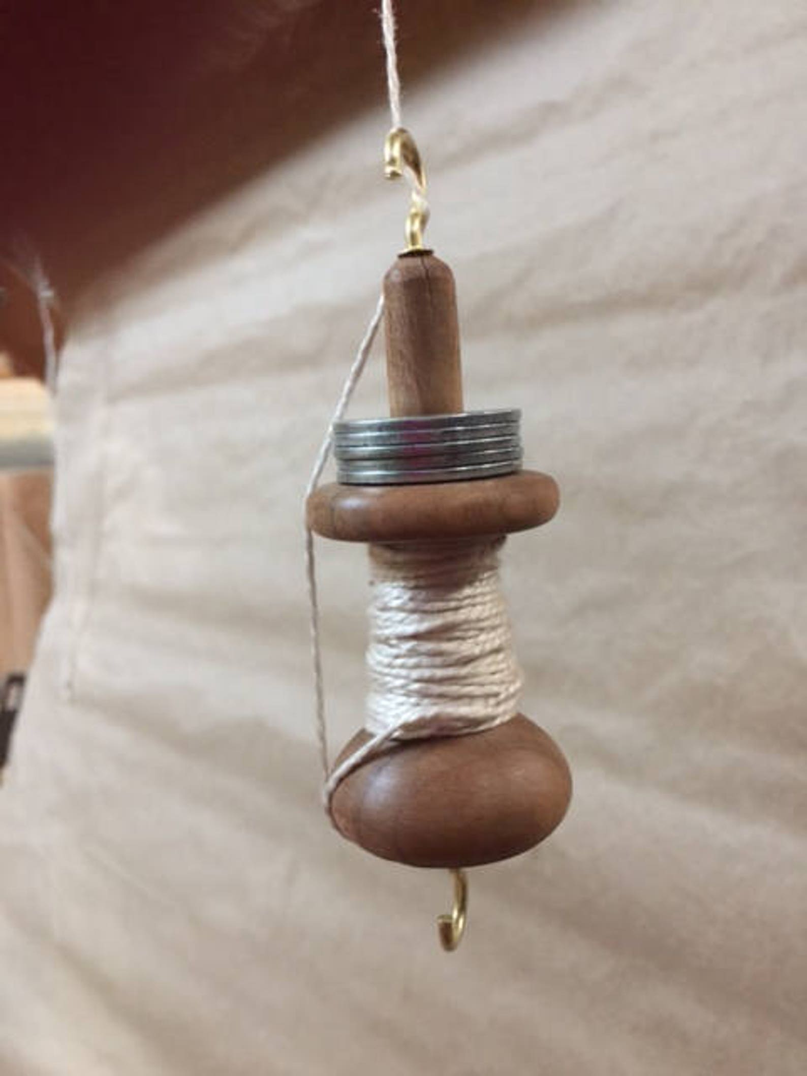 Weaving Warp Thread Weights Hand Turned in Cherry Maple | Etsy Canada