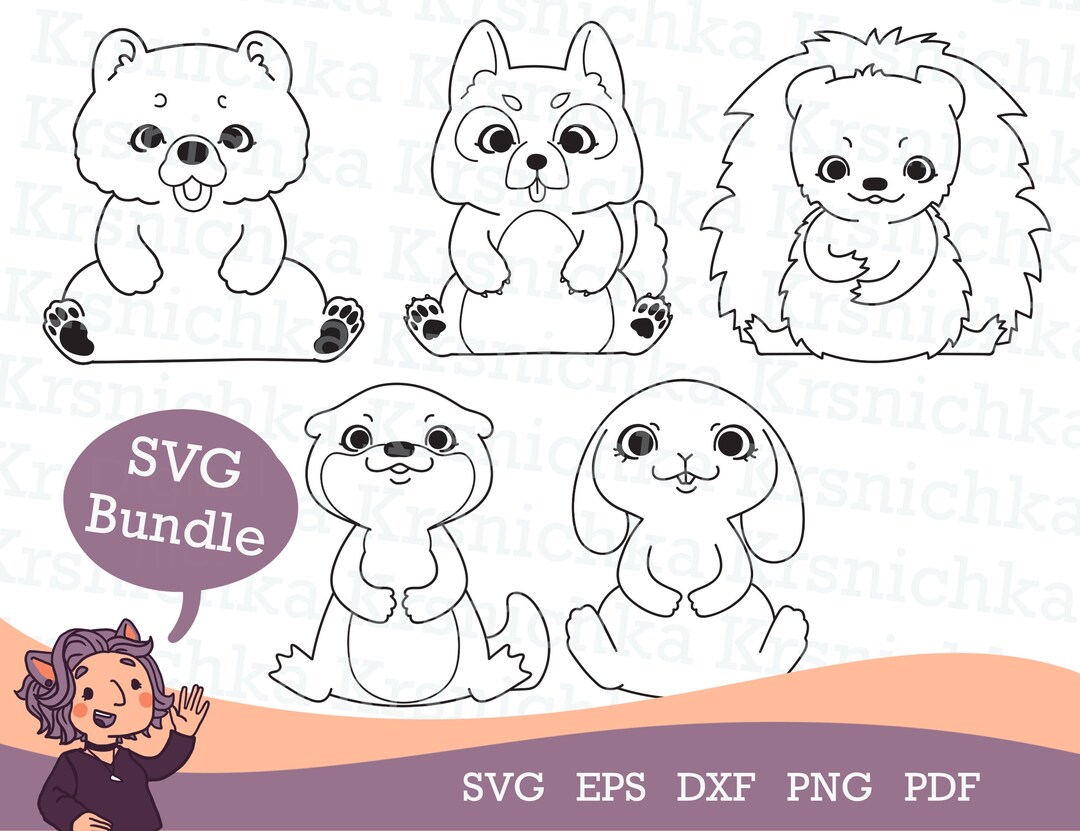 Baby Animals SVG / Forest Animals Cut File, Woodland Clipart, Cartoon ...
