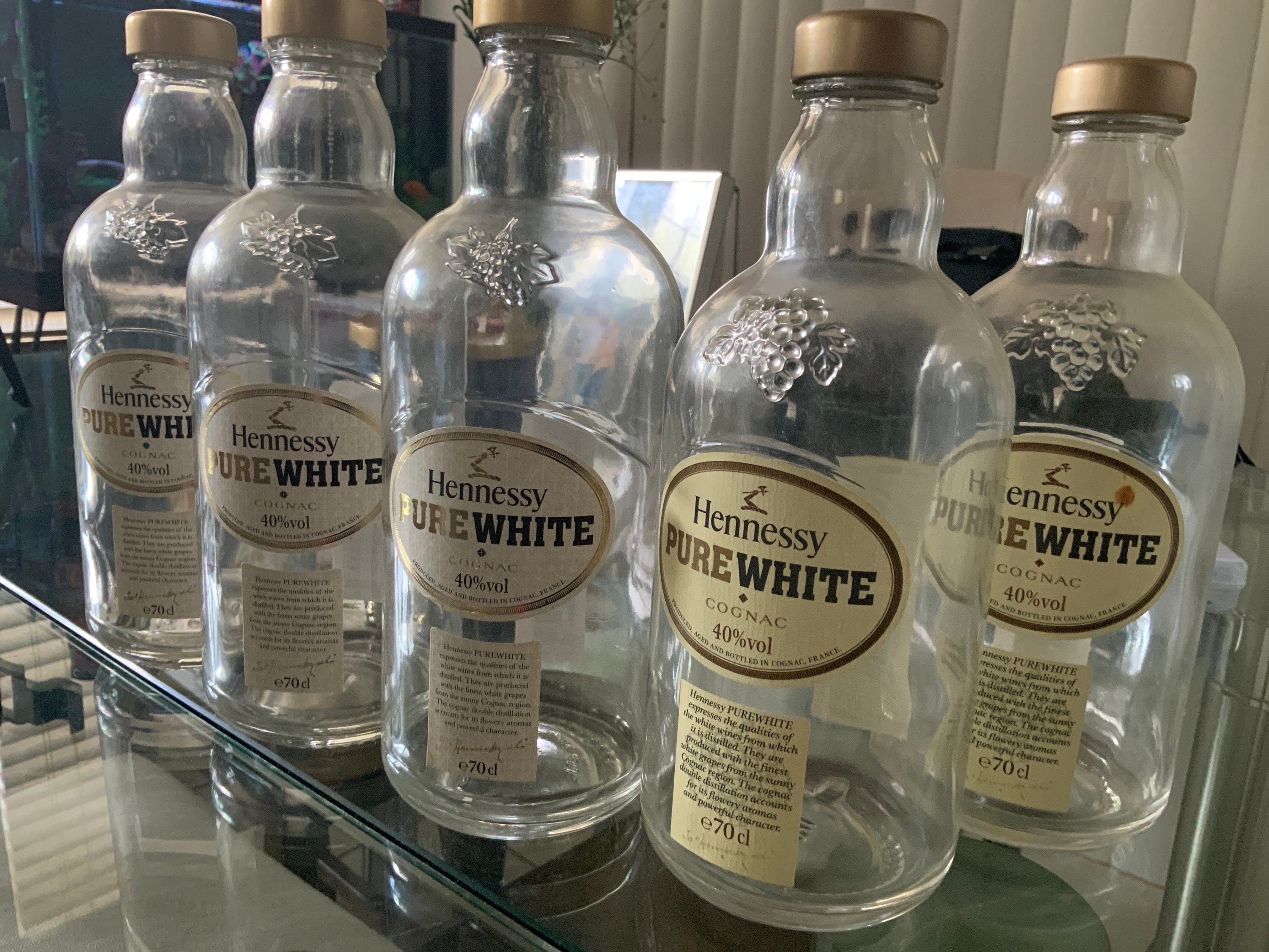 HENNESSY Very Special PURE WHITE Cognac Empty Glass Liquor Bottle With ...