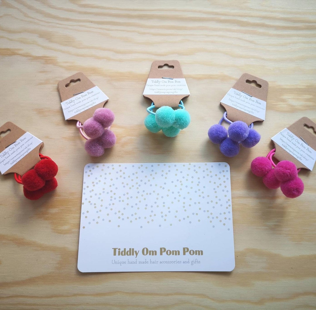 Mini Double Pompom Child X2 Harties Elastics Bobbles - Etsy