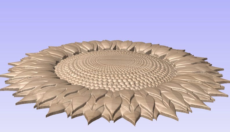 Sunflower STL Model File - Etsy