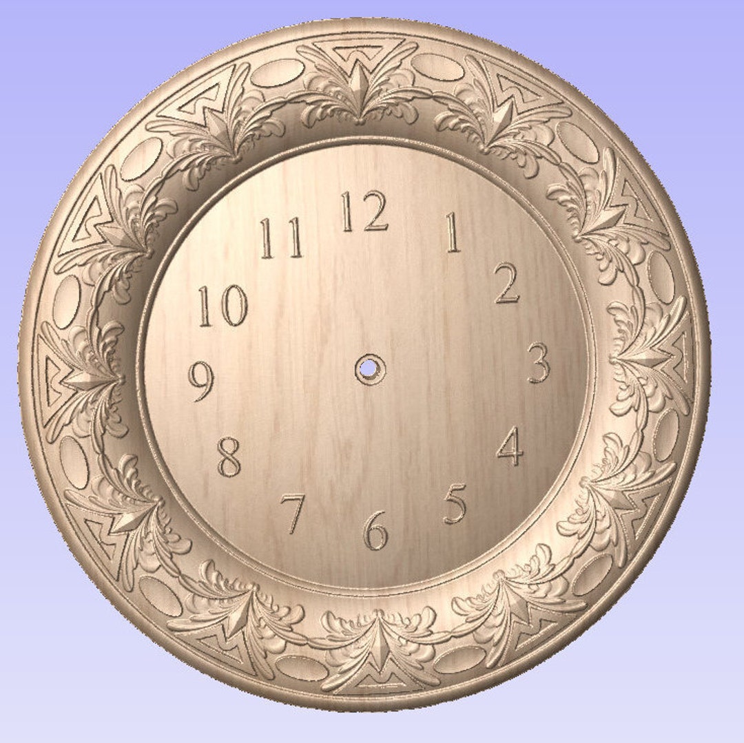 Round Decorative Wall Clock STL Model File - Etsy